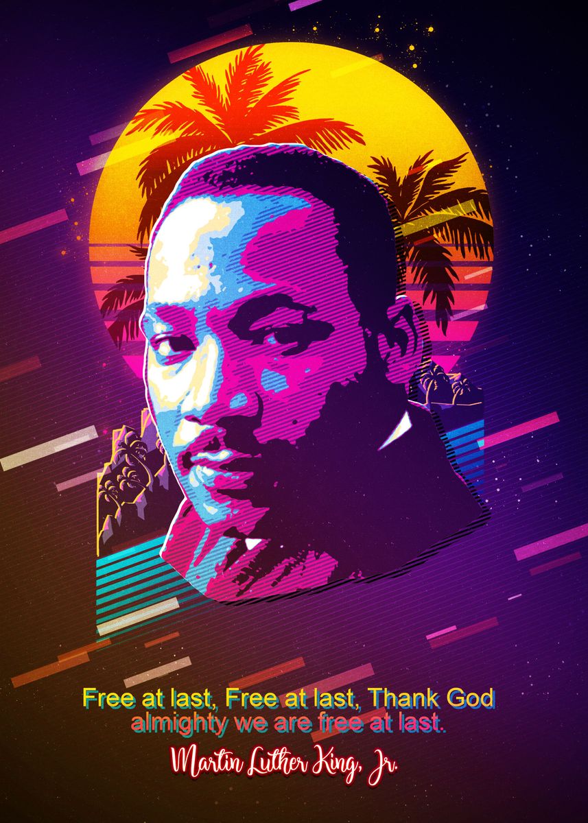 'Martin Luther King Jr' Poster, picture, metal print, paint by The ...