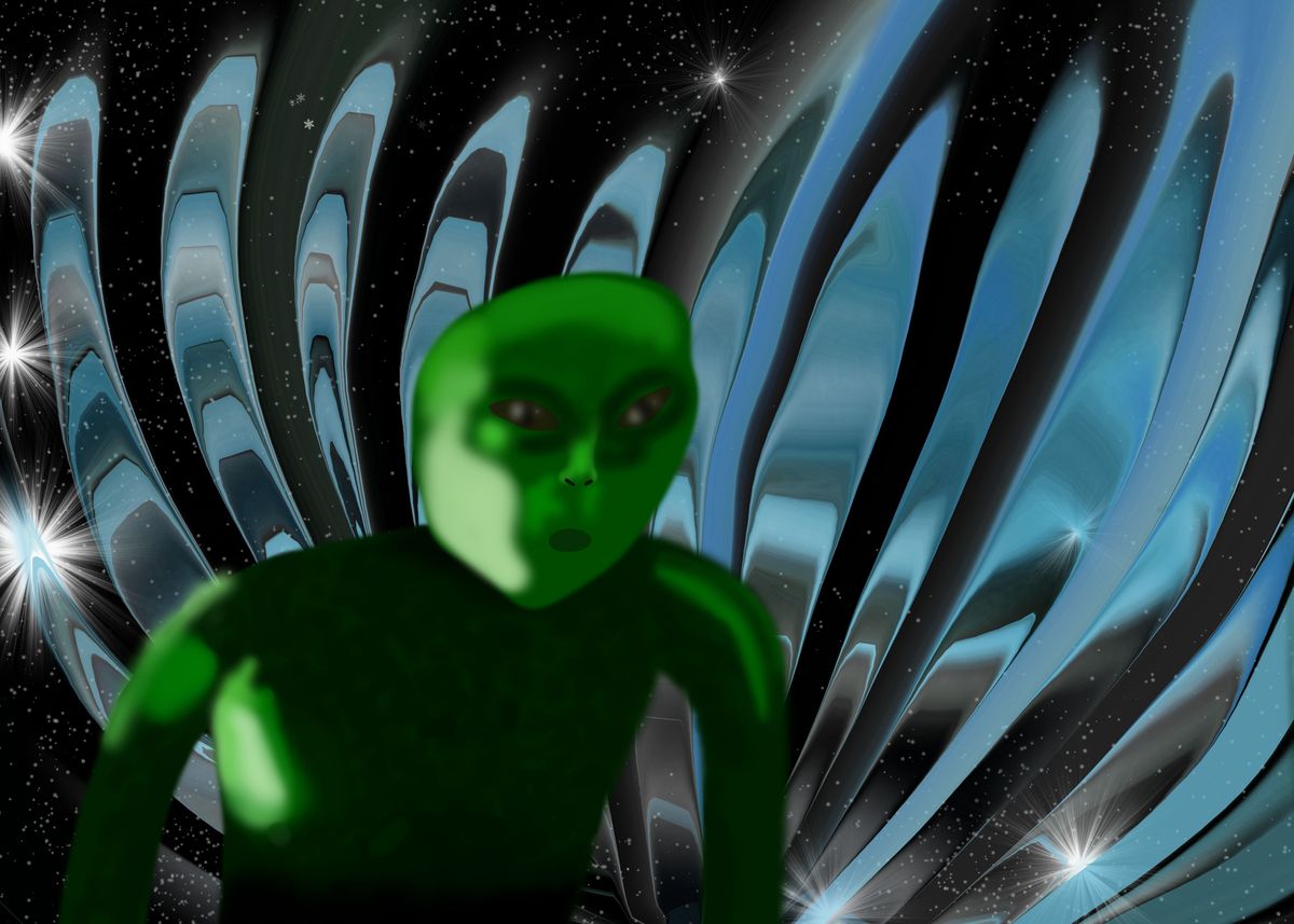 'Angry Alien 2' Poster by Nathascha Kehl | Displate