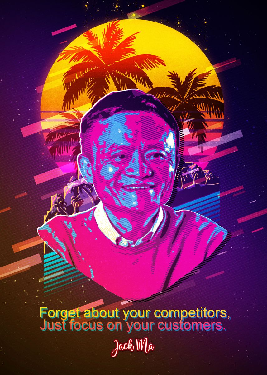 'jack ma' Poster, picture, metal print, paint by The Poster | Displate
