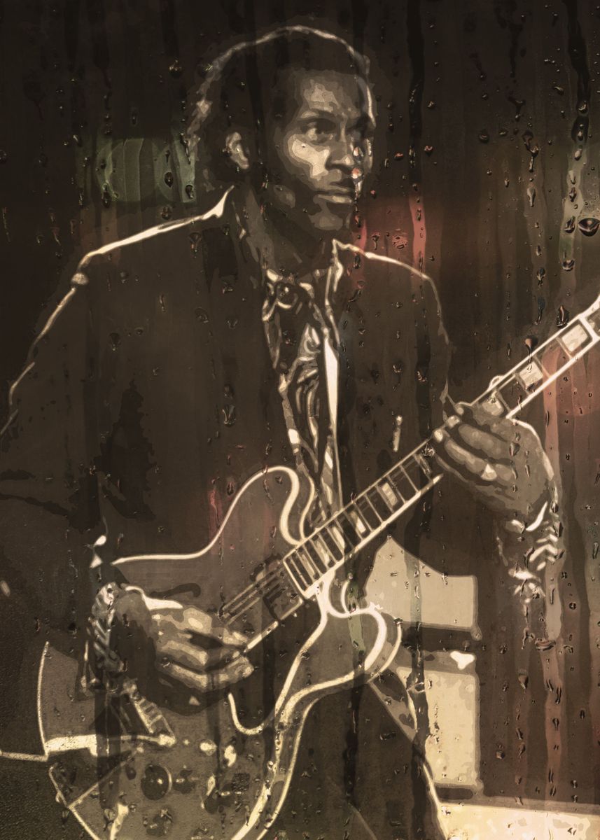 'Chuck Berry' Poster, picture, metal print, paint by Kemp Martinez ...