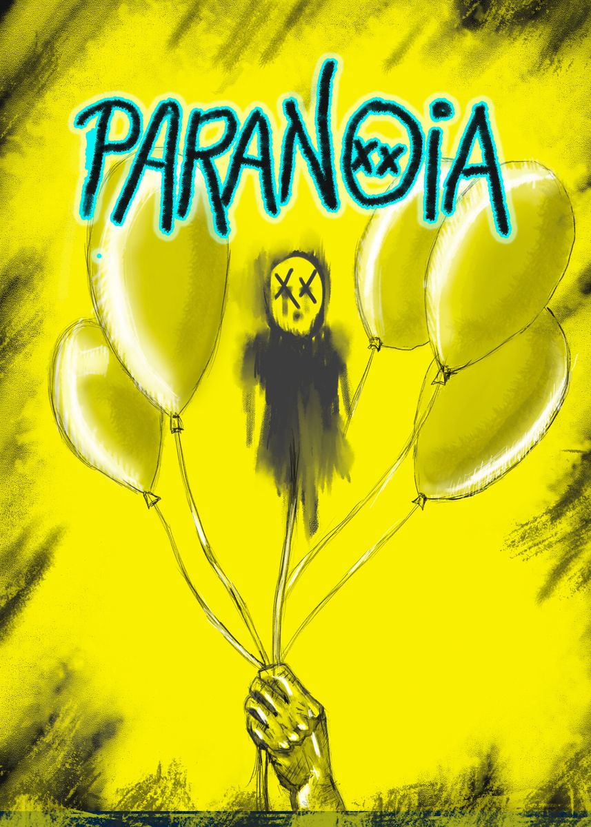 'Paranoia' Poster, picture, metal print, paint by Nakkhatra | Displate