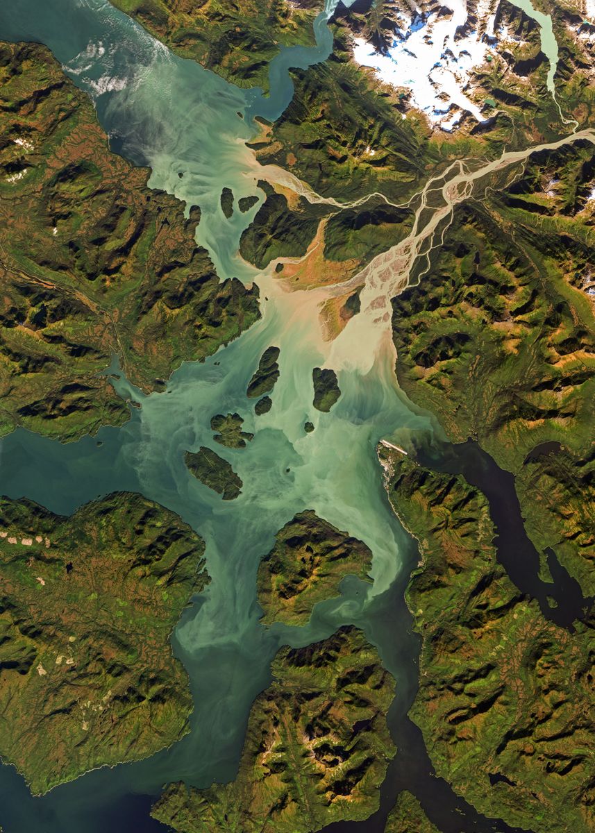 'Stikine River estuary' Poster by intrepix | Displate