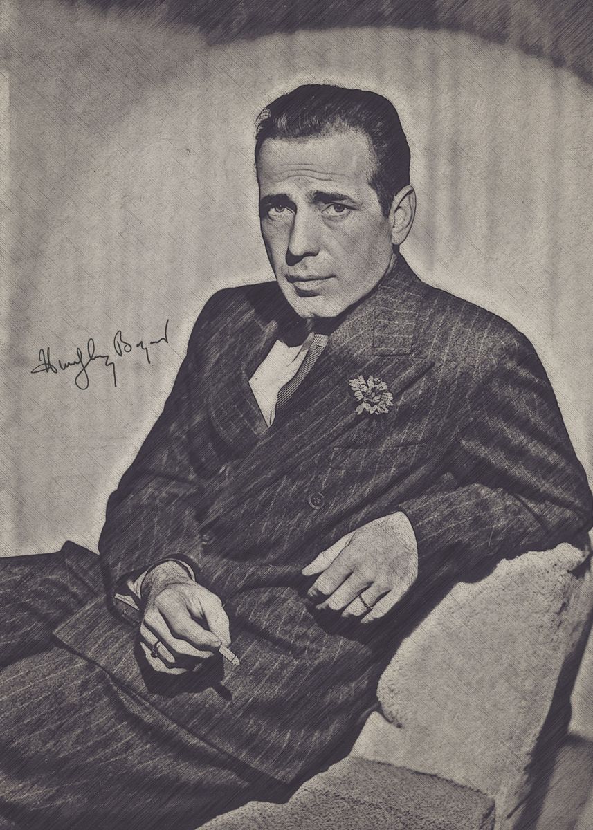 'Humphrey Bogart' Poster, picture, metal print, paint by John Smith ...