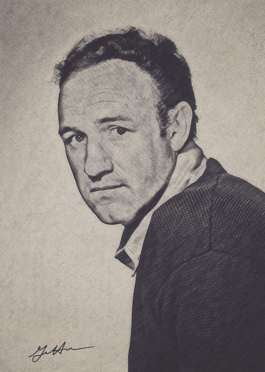 'Gene Hackman' Poster, picture, metal print, paint by John Smith | Displate