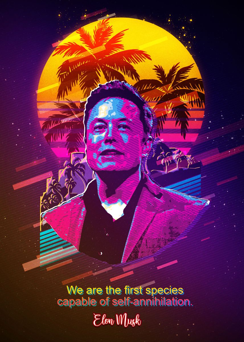 'Elon Musk' Poster, picture, metal print, paint by The Poster | Displate