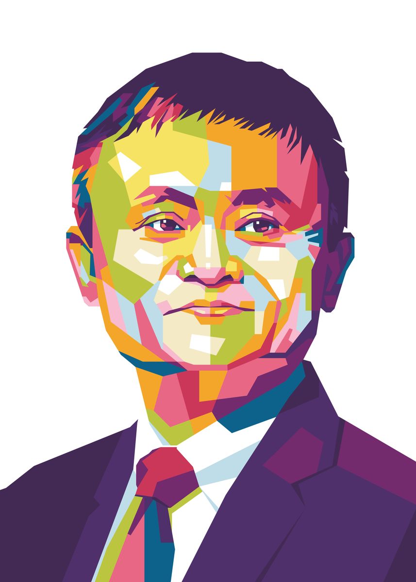 'Jack Ma Pop Art' Poster, picture, metal print, paint by Gilang Bogy ...