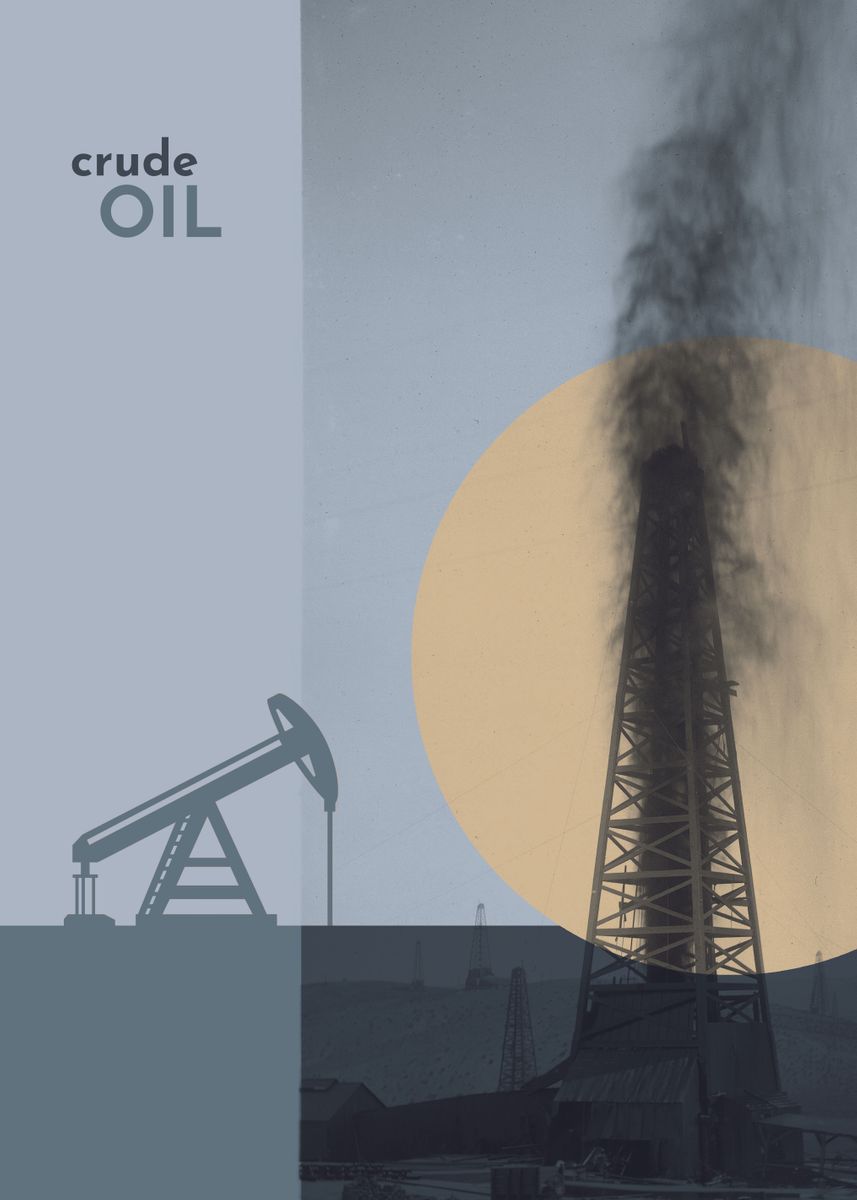 'Crude Oil' Poster, picture, metal print, paint by zecazeco | Displate