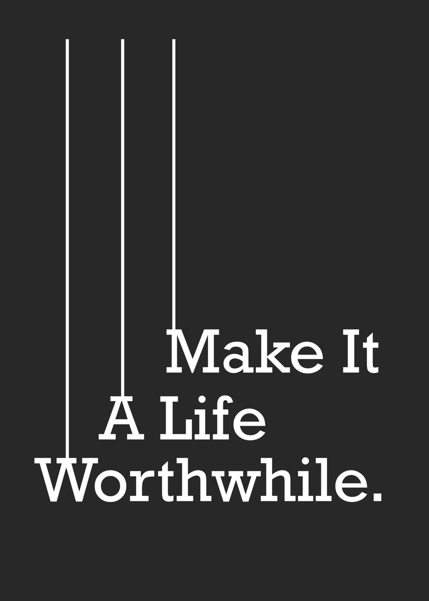 'Inspirational quote life' Poster, picture, metal print, paint by ...