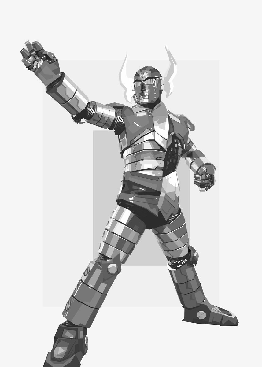 'Denjin Zaborger skin' Poster, picture, metal print, paint by ...