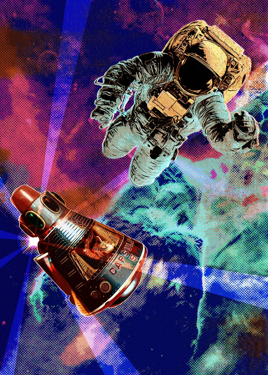 'Space oddity 03' Poster, picture, metal print, paint by Romildo Souza ...
