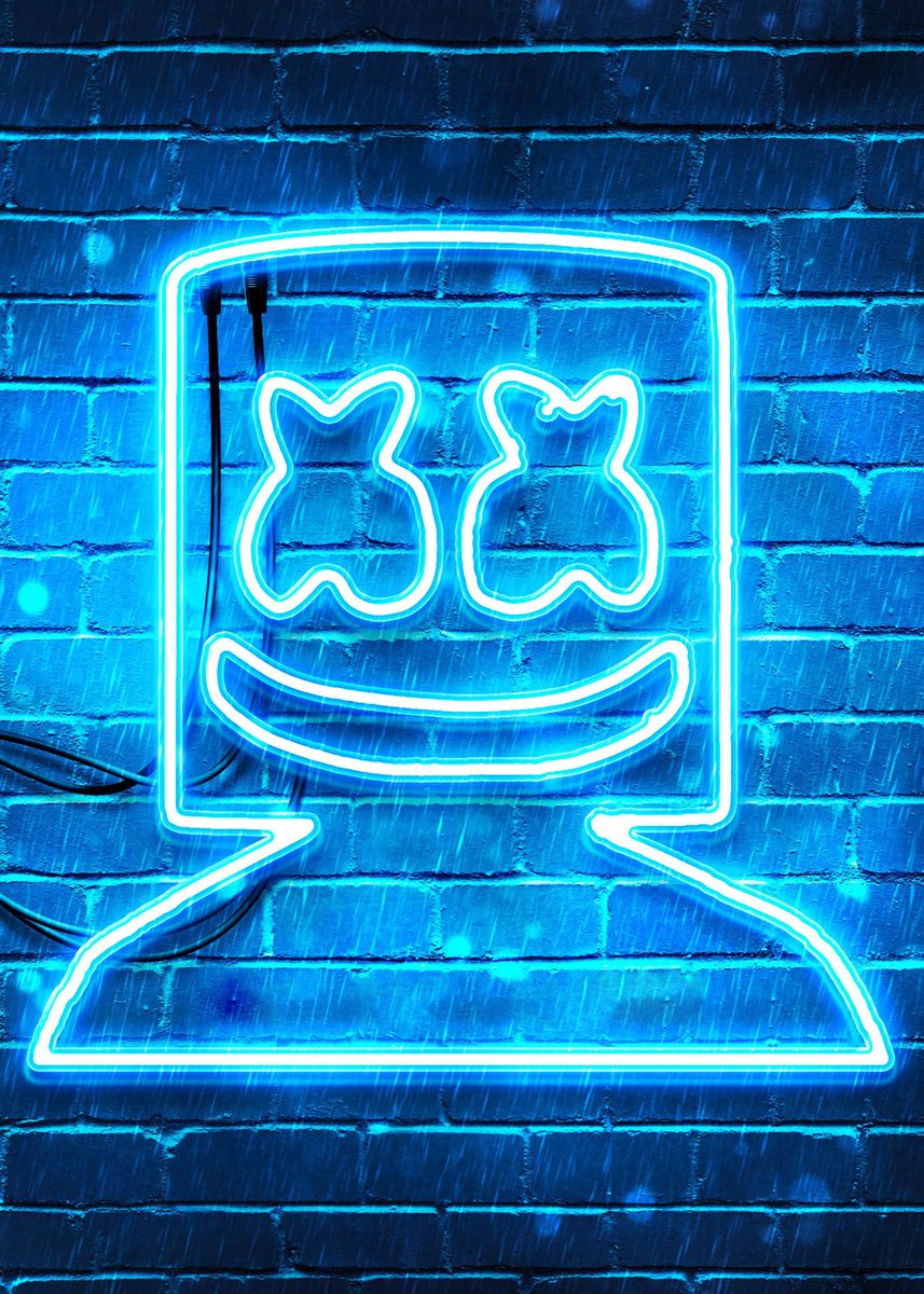 'Marshmello' Poster, picture, metal print, paint by Diego V | Displate