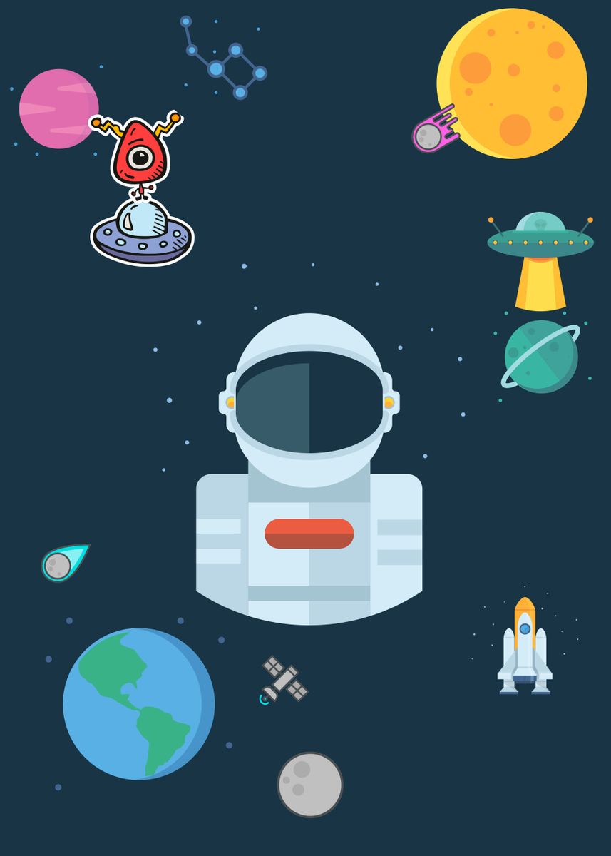 'Astronauts dreams' Poster, picture, metal print, paint by Oleksandr ...