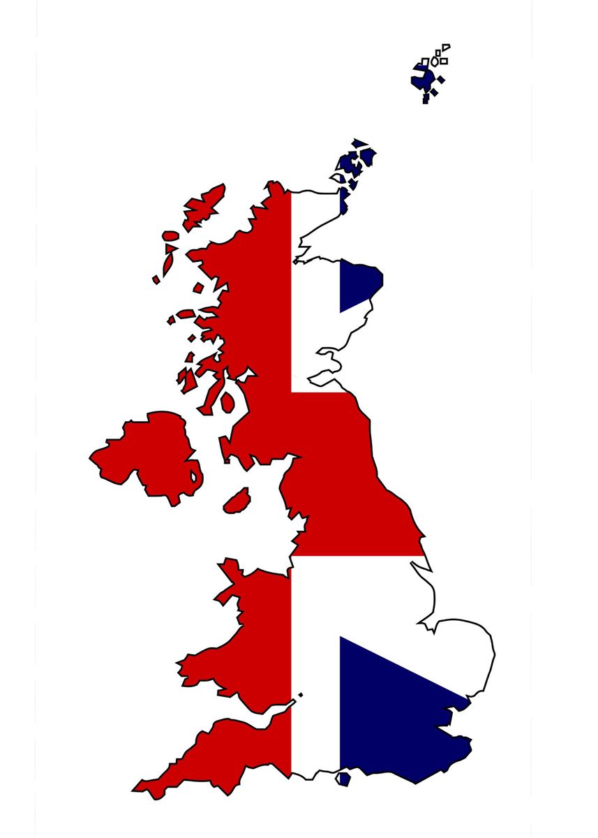 'United Kingdom Map' Poster, picture, metal print, paint by HomeStead ...