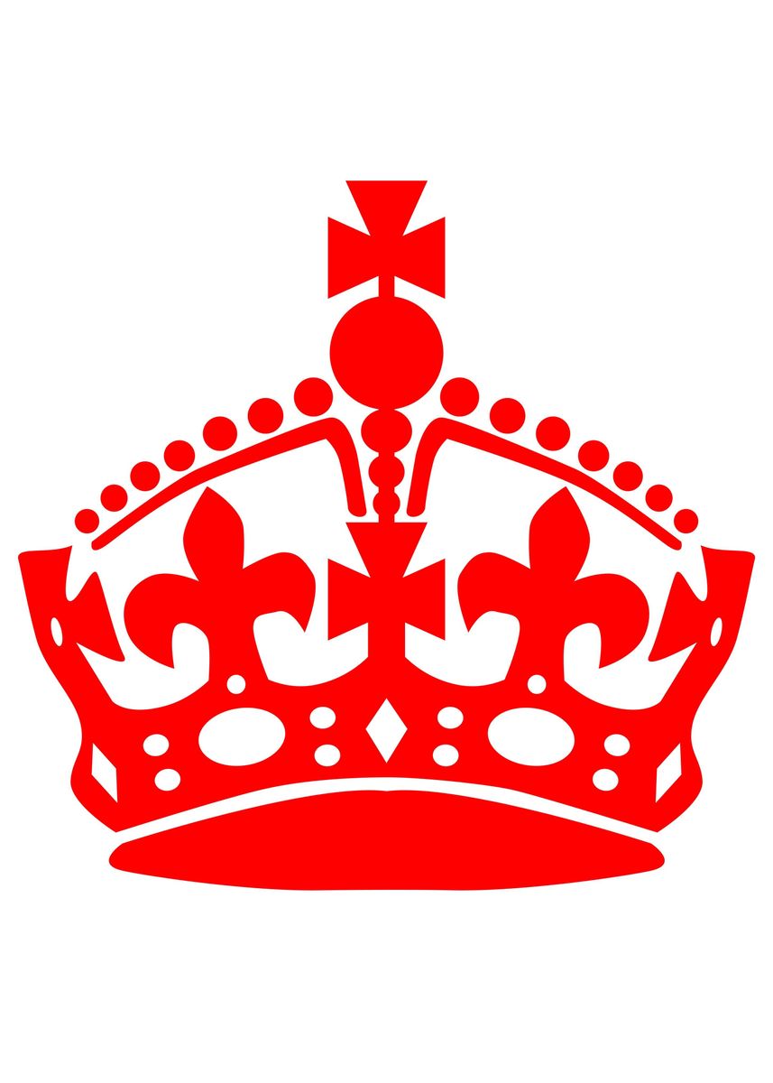 'Stay Calm Crown' Poster by HomeStead Digital | Displate