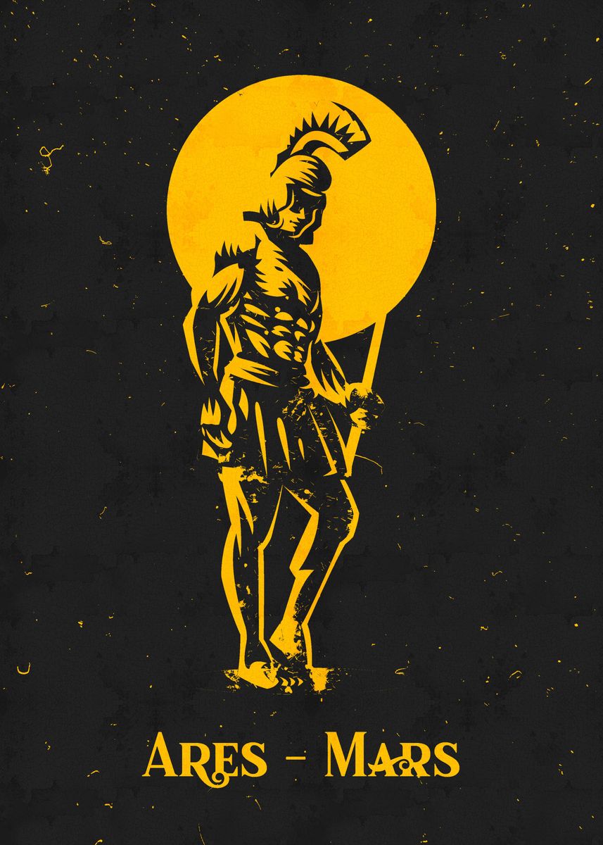 'Ares Mars' Poster, picture, metal print, paint by Nasmed | Displate