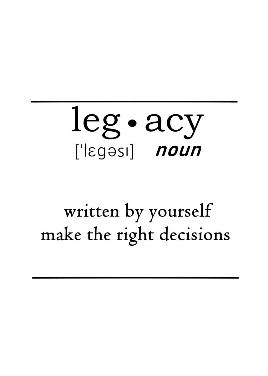 'legacy' Poster by BLVCK BLEACH | Displate