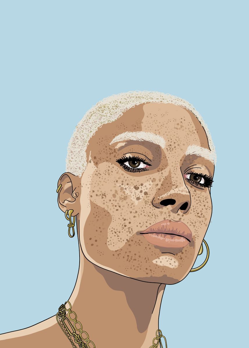 'ADWOA' Poster, picture, metal print, paint by Elle Shaw | Displate