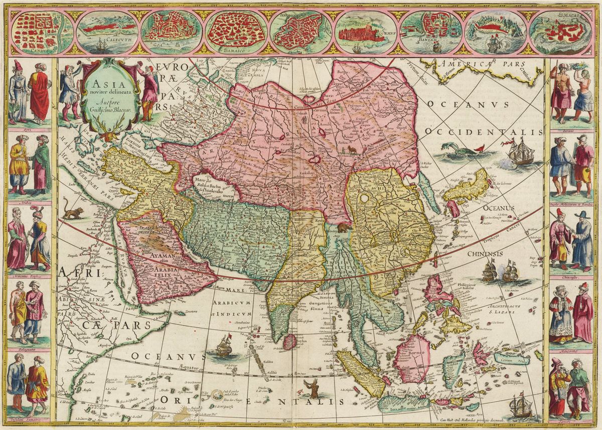 'Asia Old Map 1665' Poster by Daniel Nogal | Displate