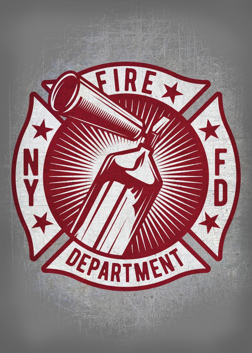 'NY Fire Department' Poster, picture, metal print, paint by Gab ...