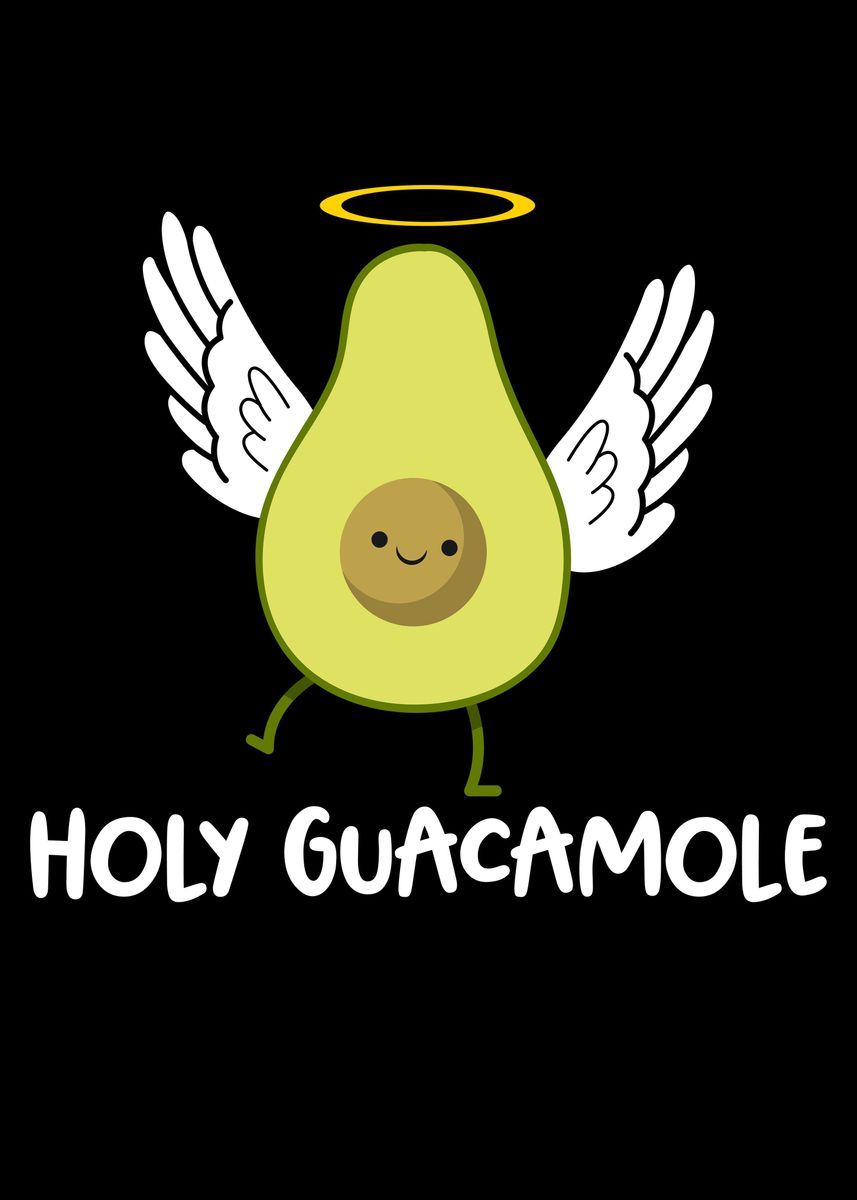 'Avocado Angel' Poster, picture, metal print, paint by Teecher Martin ...