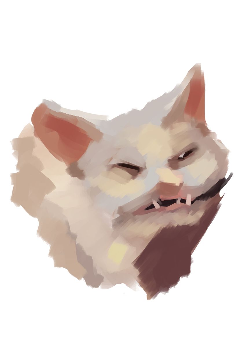 'cringe cat 1' Poster, picture, metal print, paint by Lunaticmoonart ...