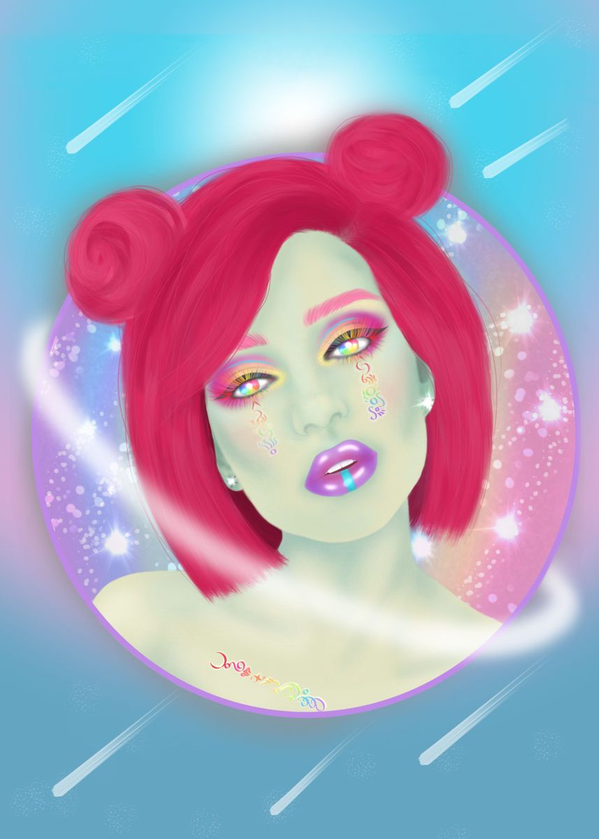 'Rainbow Alien' Poster by Abi | Displate