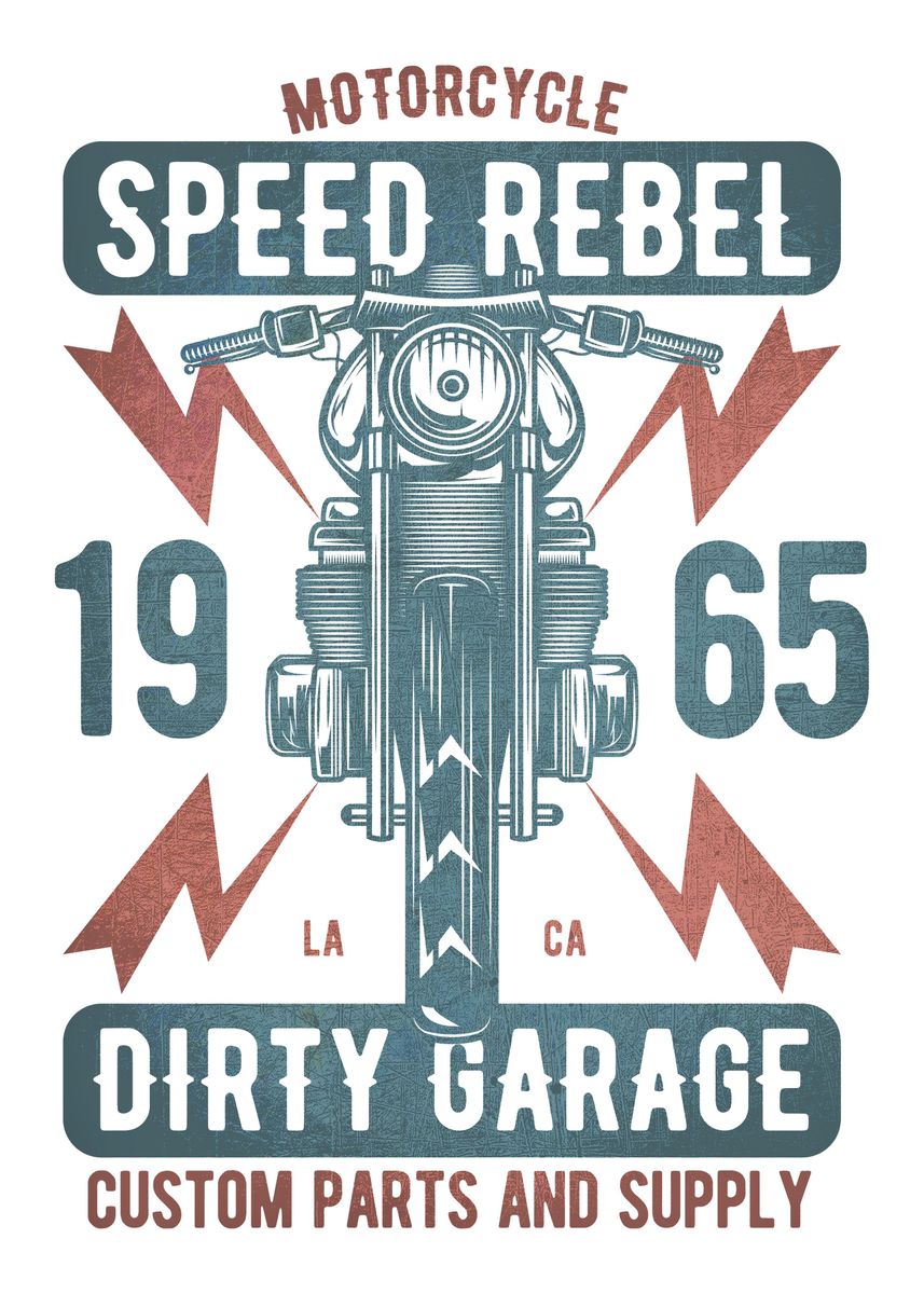 'Dirty Garage' Poster, picture, metal print, paint by Gab Fernando ...