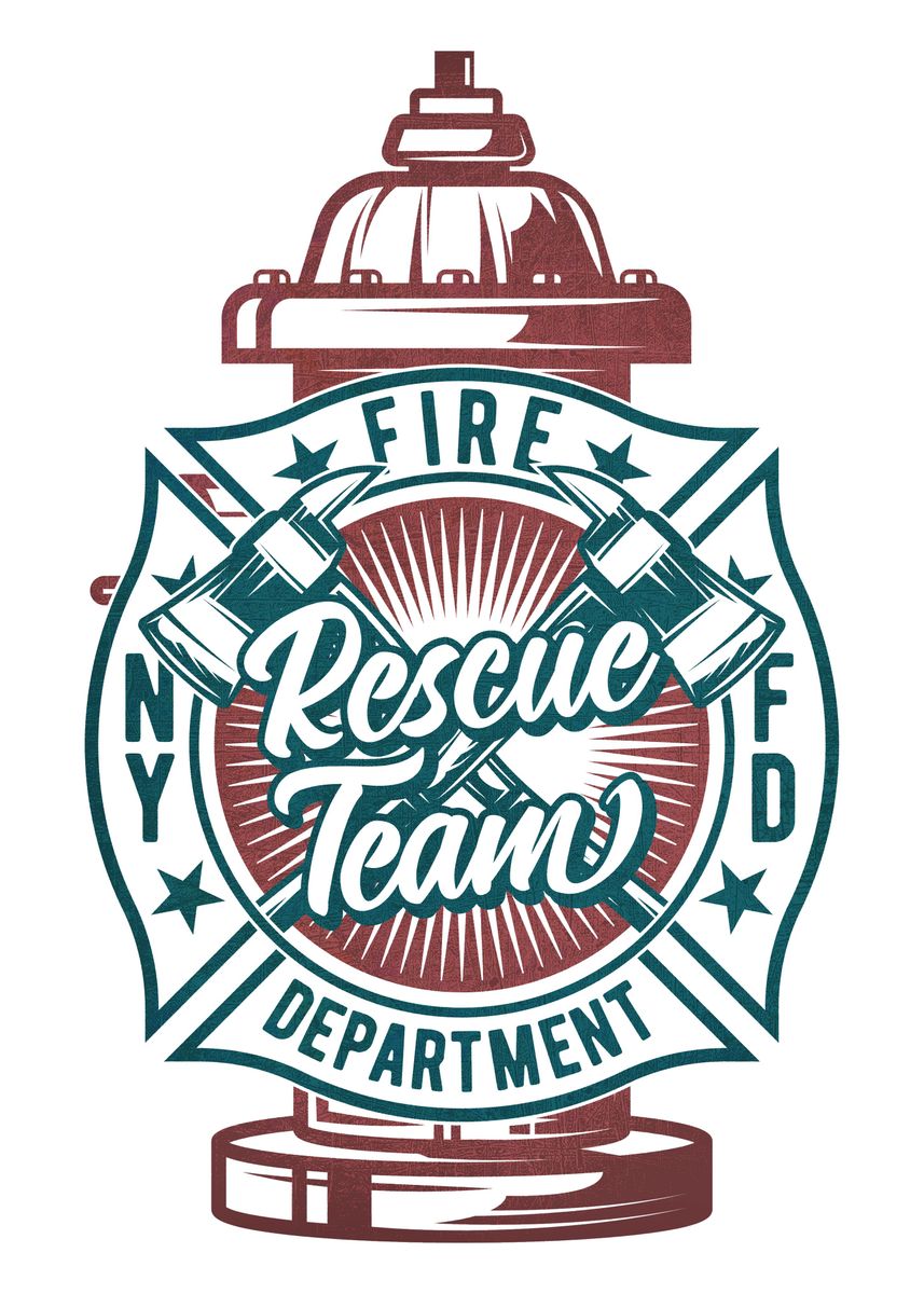 'Fire Department' Poster, picture, metal print, paint by Gab Fernando ...