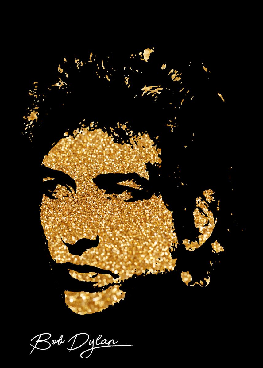 'Bob Dylan portrait' Poster by Kitty Kit | Displate