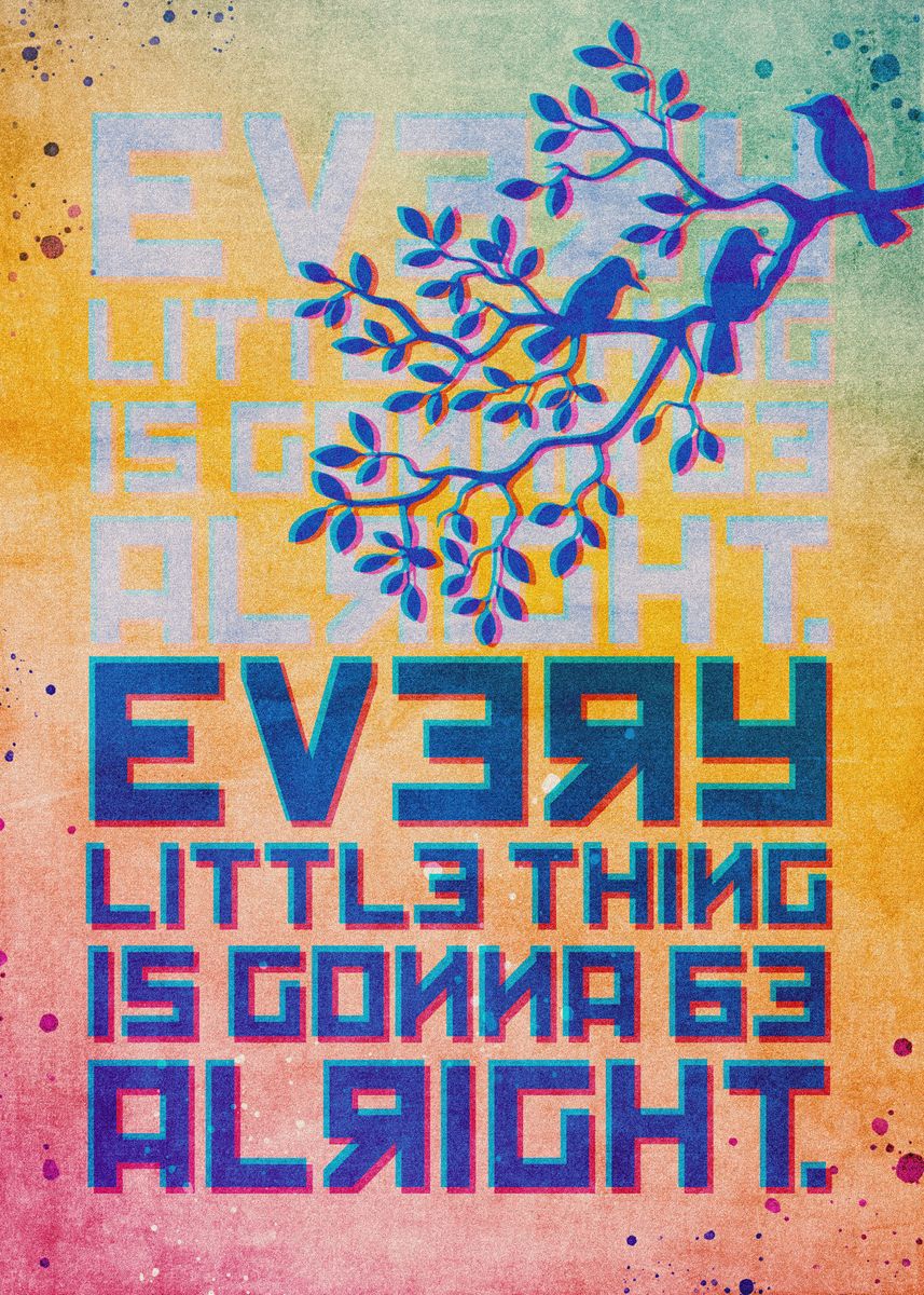 'Little Things' Poster, picture, metal print, paint by Is Rough | Displate