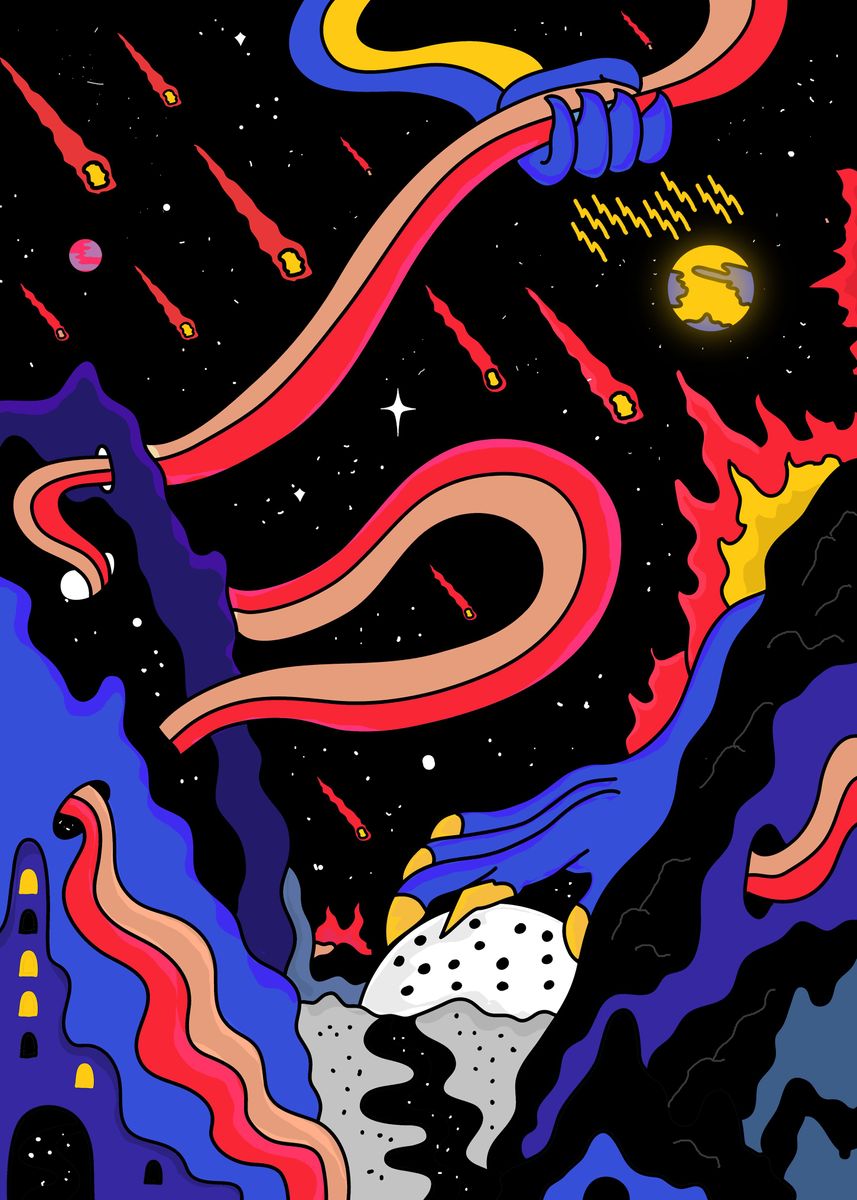 'The Power of Cosmos' Poster, picture, metal print, paint by Darruda ...