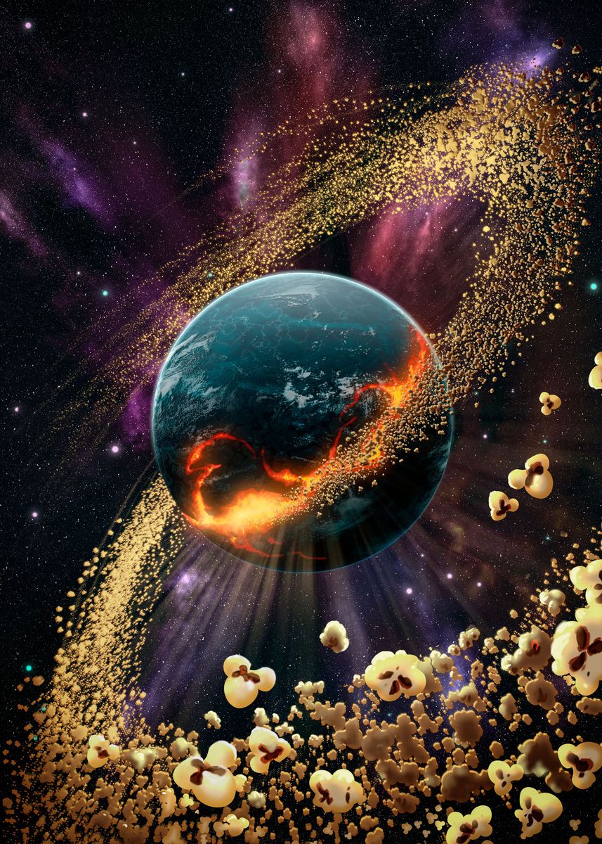 'Cosmos Popcorn' Poster by Dan Munteanu | Displate