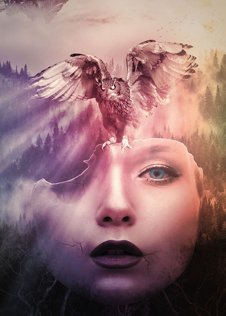 'Mask' Poster, picture, metal print, paint by Patryk Andrzejewski ...