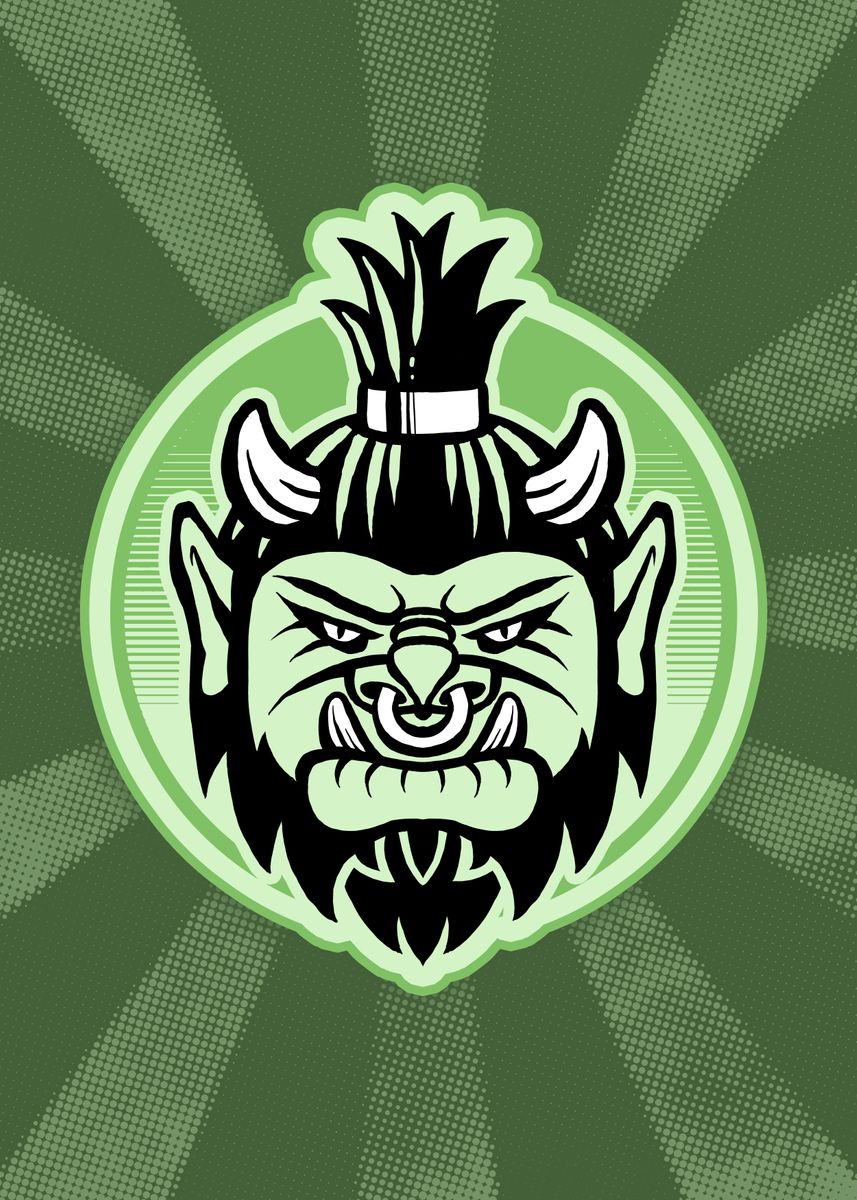 'Angry Orc' Poster, picture, metal print, paint by Boris Rajic | Displate