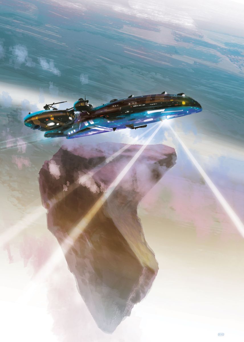 'Beamship Two' Poster, picture, metal print, paint by Rocketfiction ...