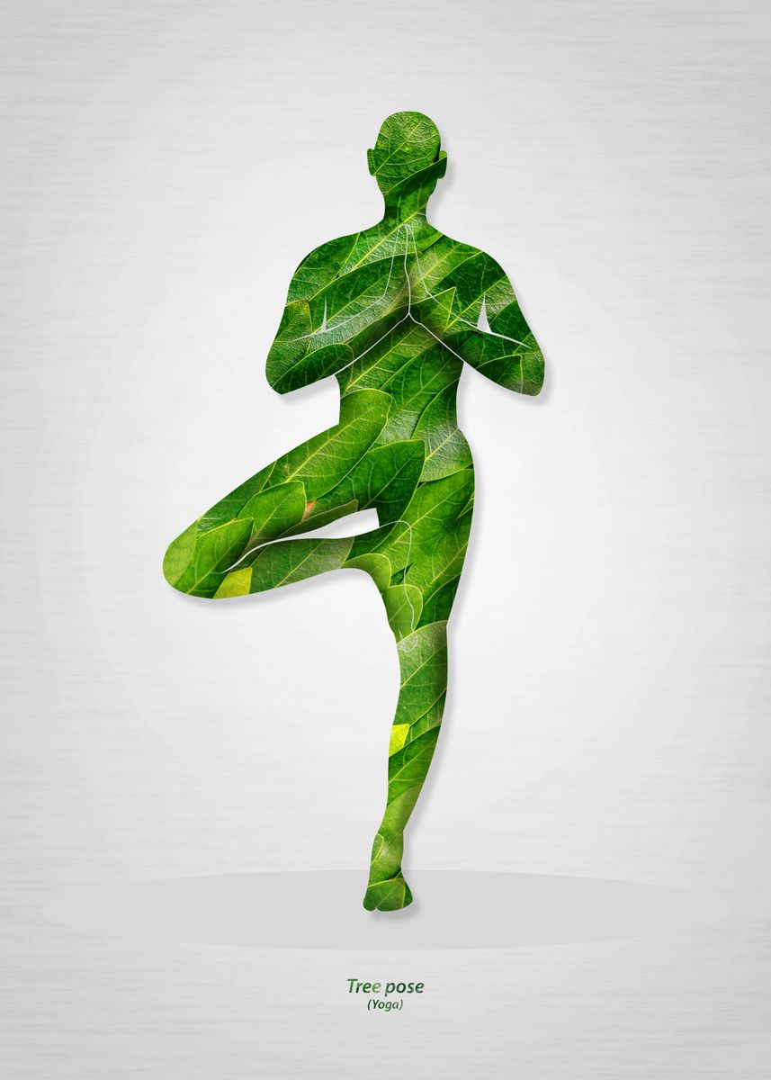 'Tree pose' Poster, picture, metal print, paint by Izmo Scribbles ...