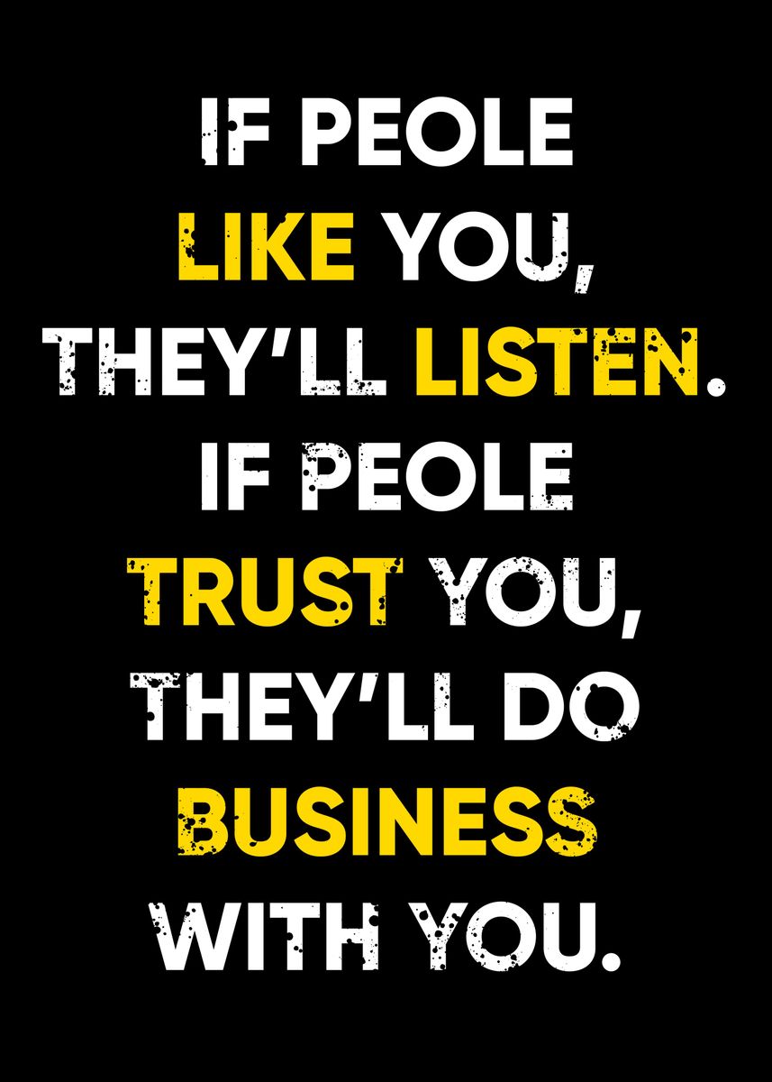 'business Quotes' Poster, picture, metal print, paint by SplashDesign ...