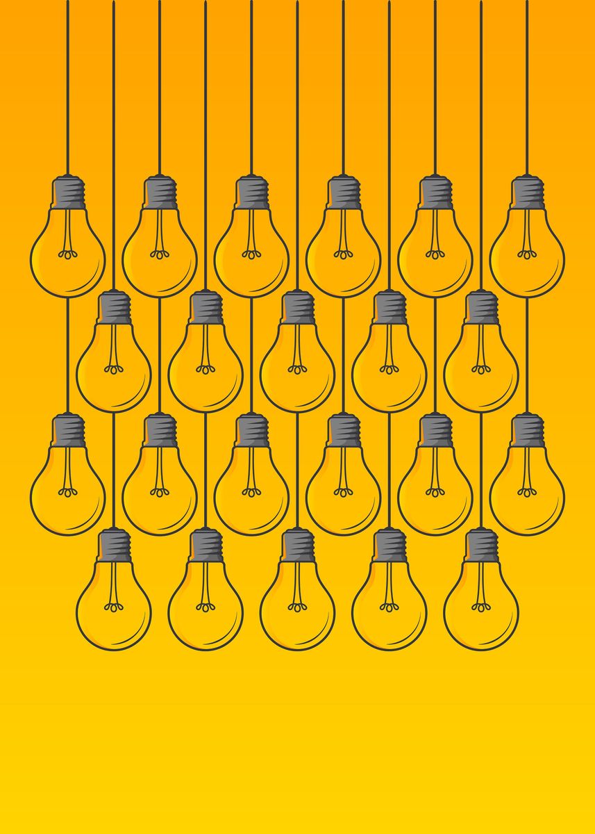 'Hanging bulbs' Poster by muchomoros | Displate