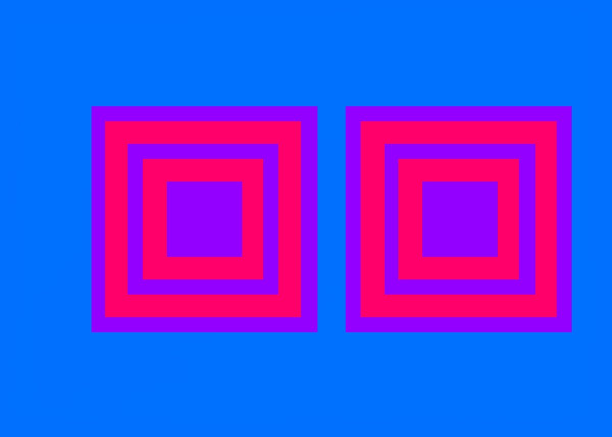 'Two Squares on Blue' Poster by Avery Knox | Displate