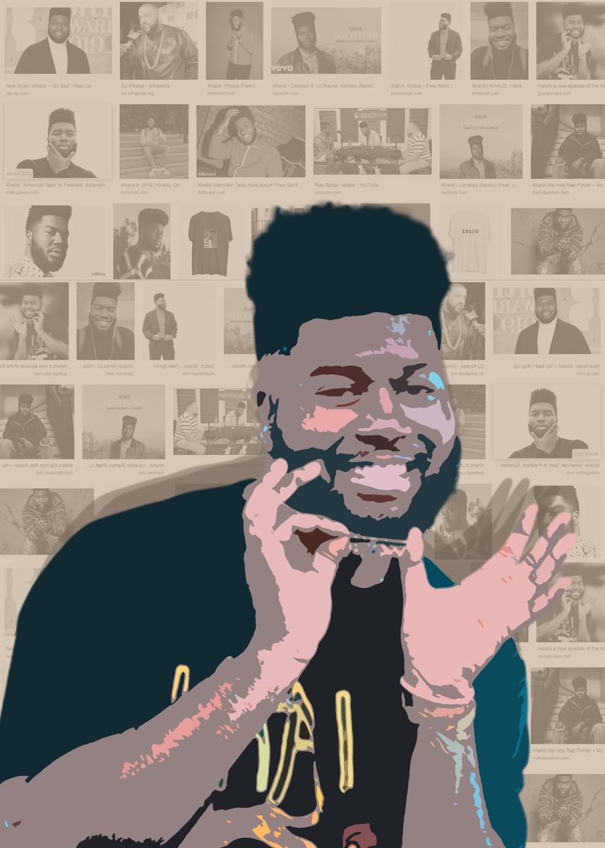 'khalid' Poster, picture, metal print, paint by Booth Callahan | Displate
