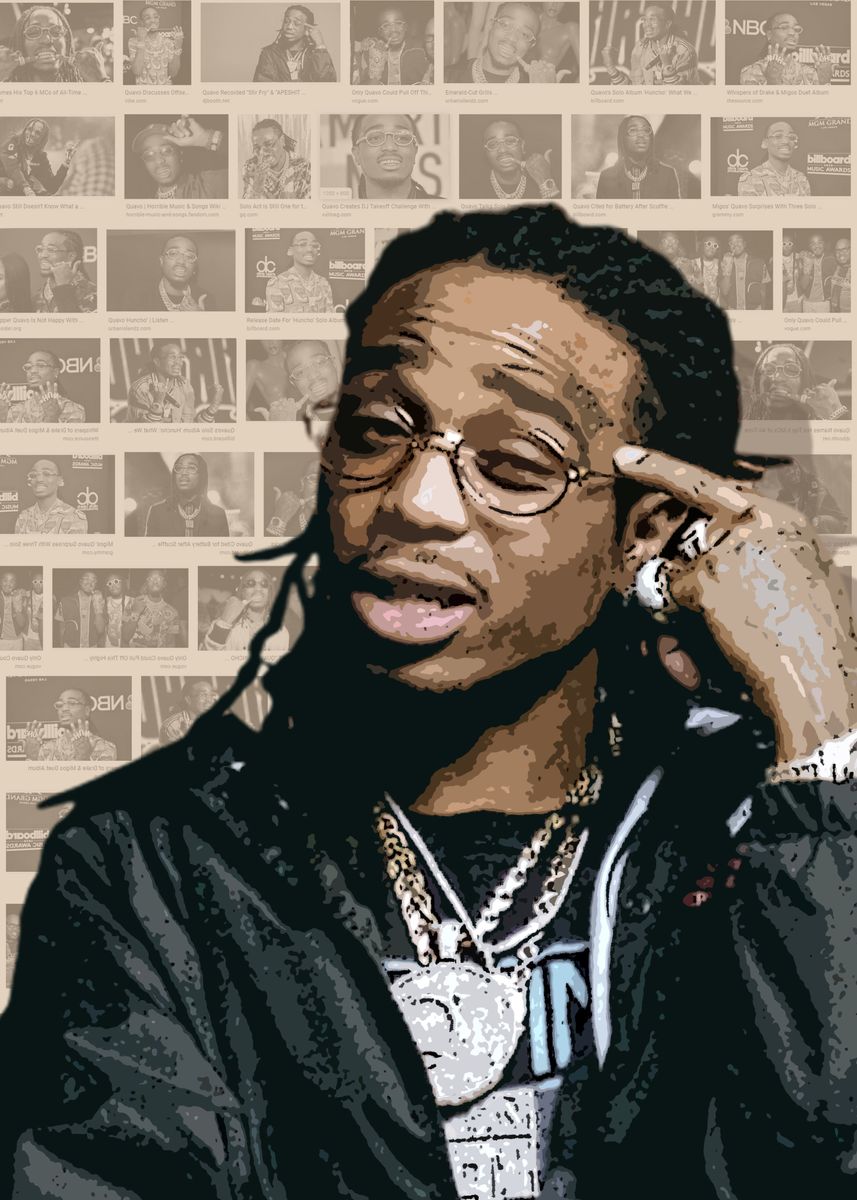'Quavo' Poster, picture, metal print, paint by Booth Callahan | Displate