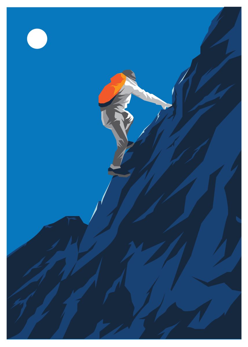 'Mountain Climbing' Poster, picture, metal print, paint by Ralph ...