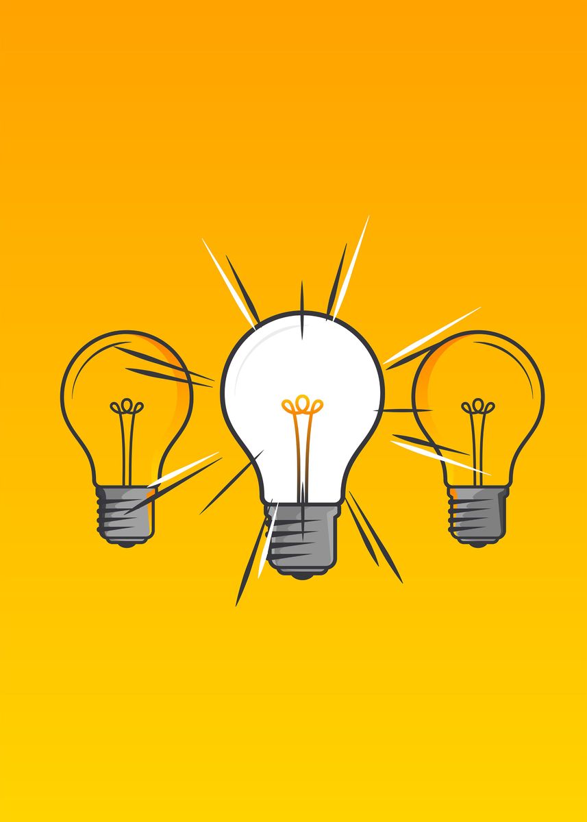 'Light bulbs ' Poster by muchomoros | Displate