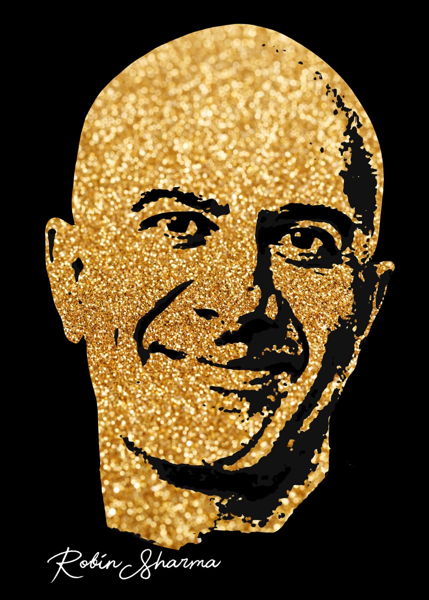 'Robin Sharma ' Poster, picture, metal print, paint by Kitty Kit | Displate