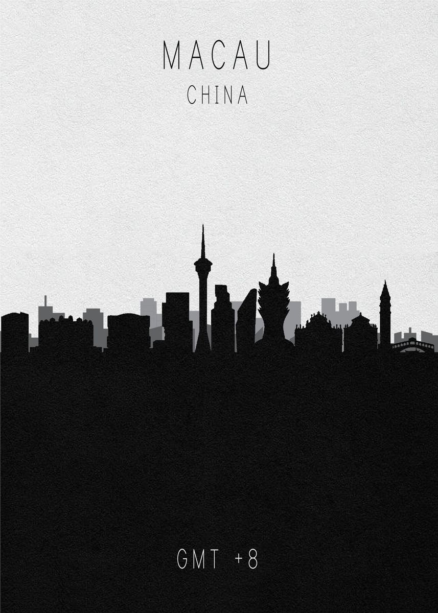 'Macau' Poster, picture, metal print, paint by Lucas James | Displate