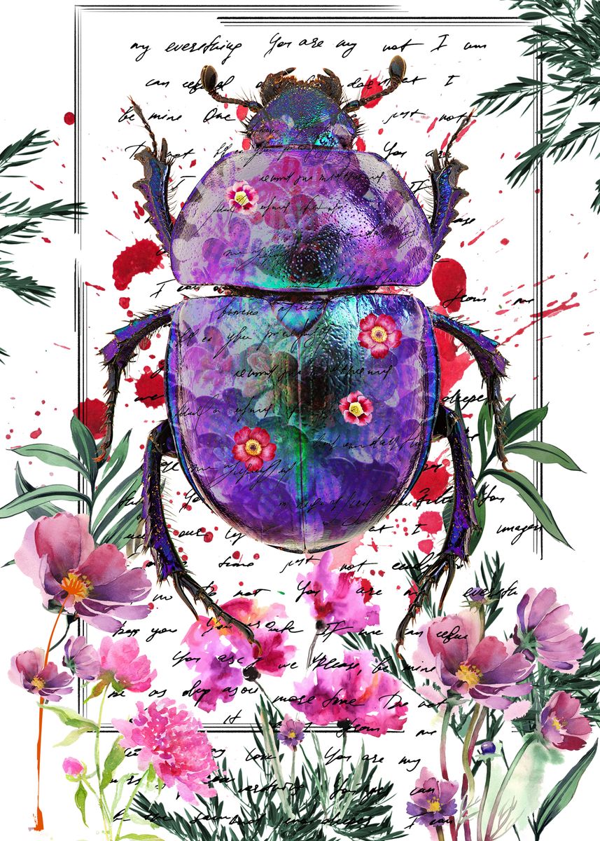 'Emotions of Insect' Poster, picture, metal print, paint by RoseJoy ...