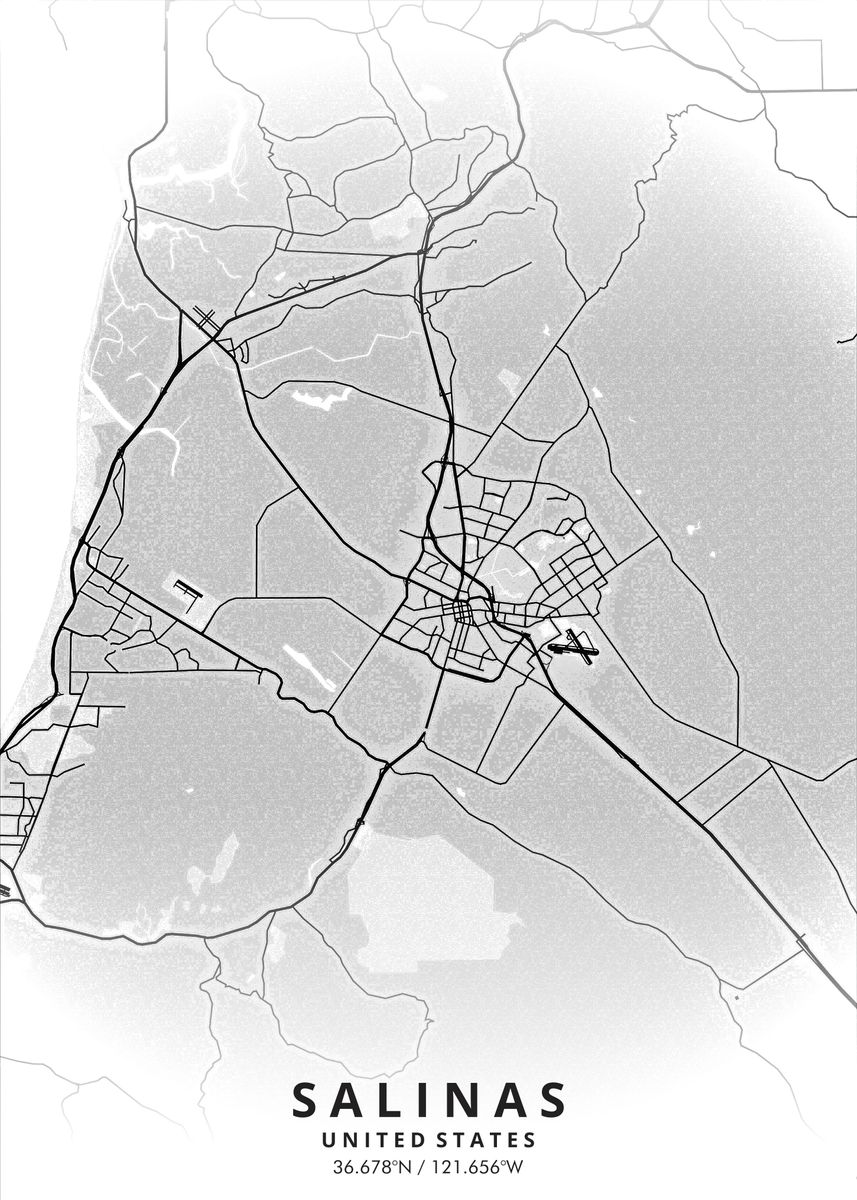 'Salinas California' Poster, picture, metal print, paint by Merah ...