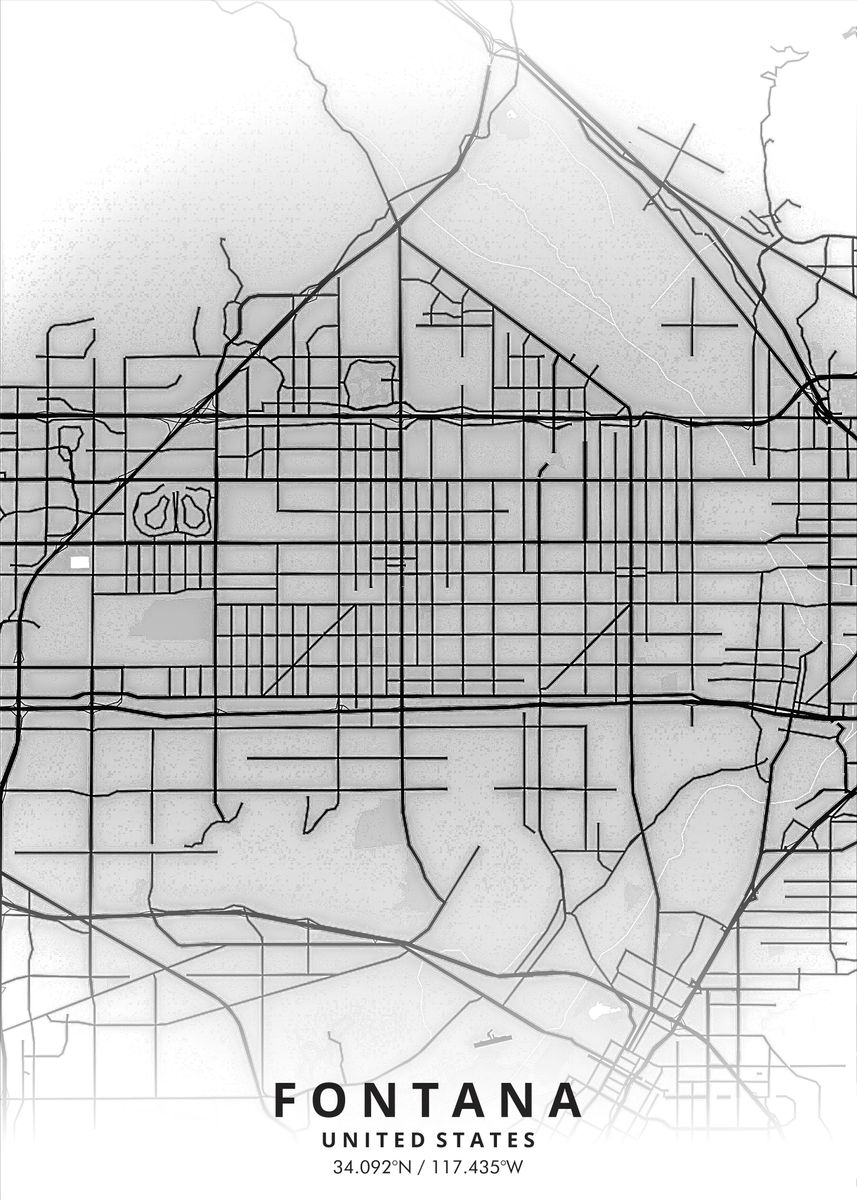 'Fontana California' Poster, picture, metal print, paint by Merah ...