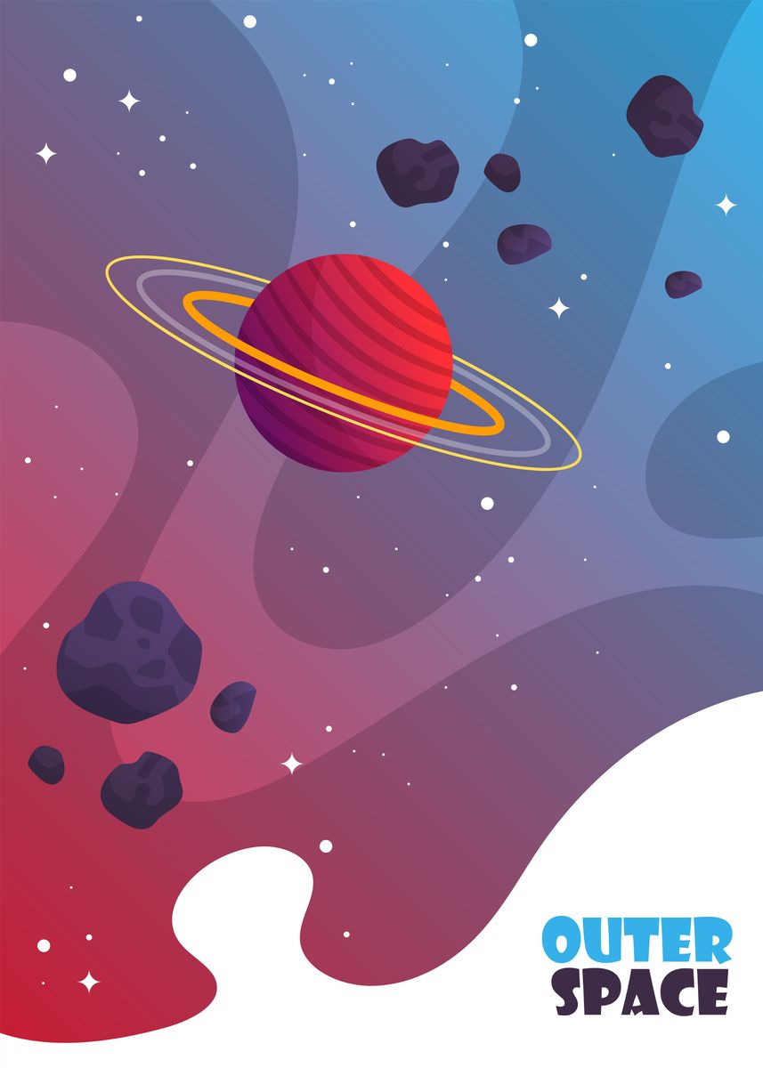 'Outer Space 1' Poster, picture, metal print, paint by Keiji Creation ...