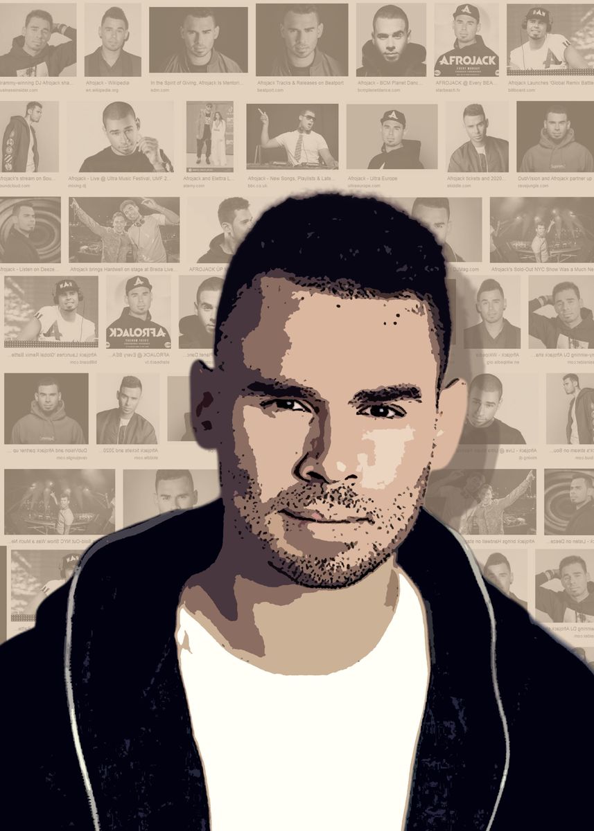 'Afrojack' Poster, picture, metal print, paint by Booth Callahan | Displate